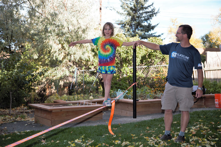 Slacklining without trees? No problem. – Slackline Industries USA